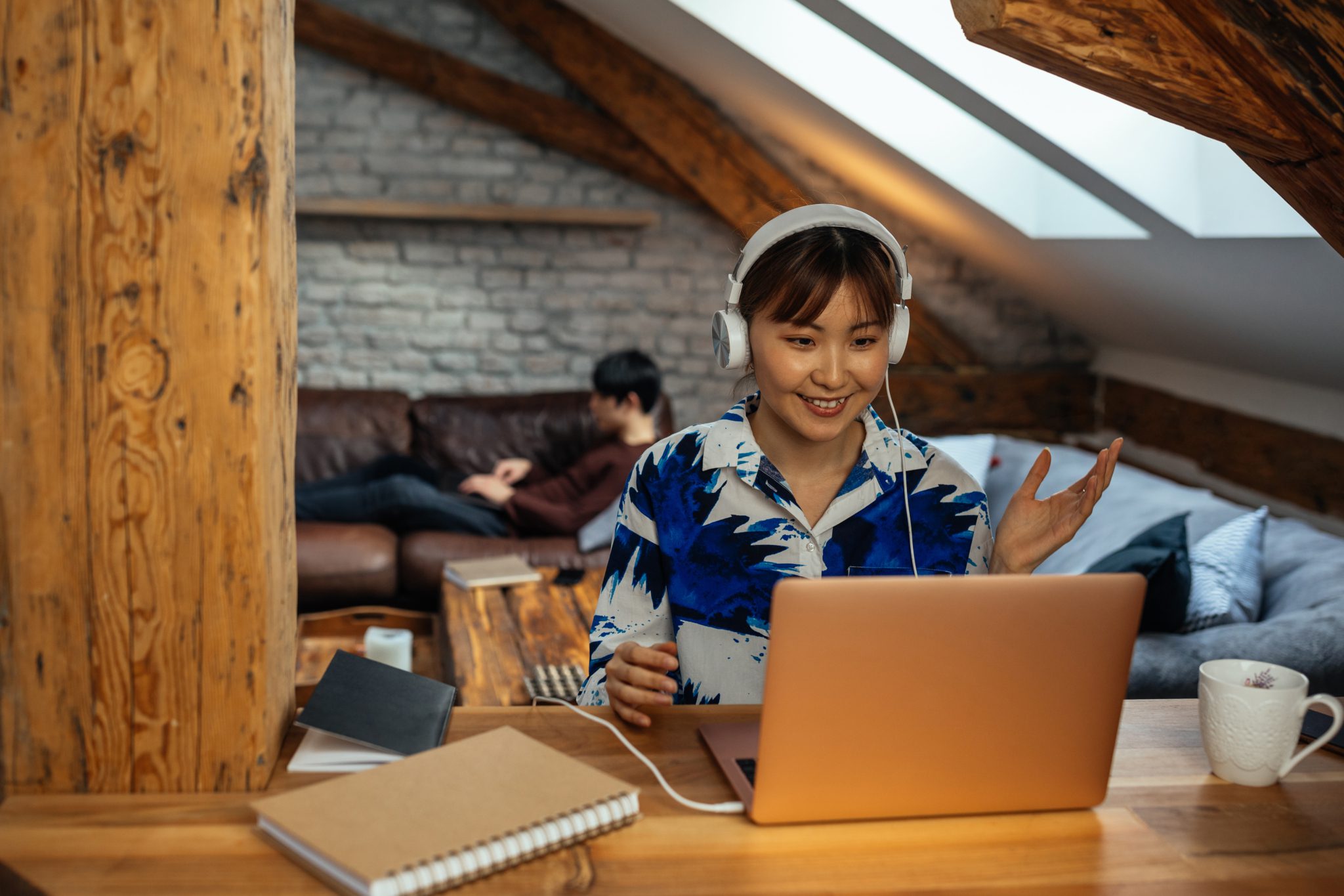 Asian female getting things done from the comfort of home | Inspiring ...
